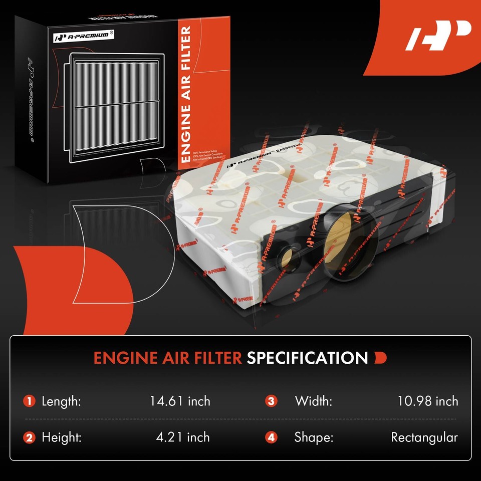 A-Premium 2x Engine Air Filter for Audi Q7 2016 2017 2018 2019 2020 ...