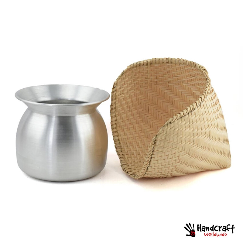 Sticky Rice Steamer Pot BamBoo Basket Cooker Glutinous Rice Mango Thai ...
