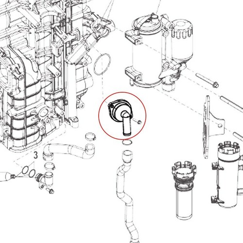 Thermostat & Housing for Mercury MerCruiser 135-400HP Verado 892864T04 ...