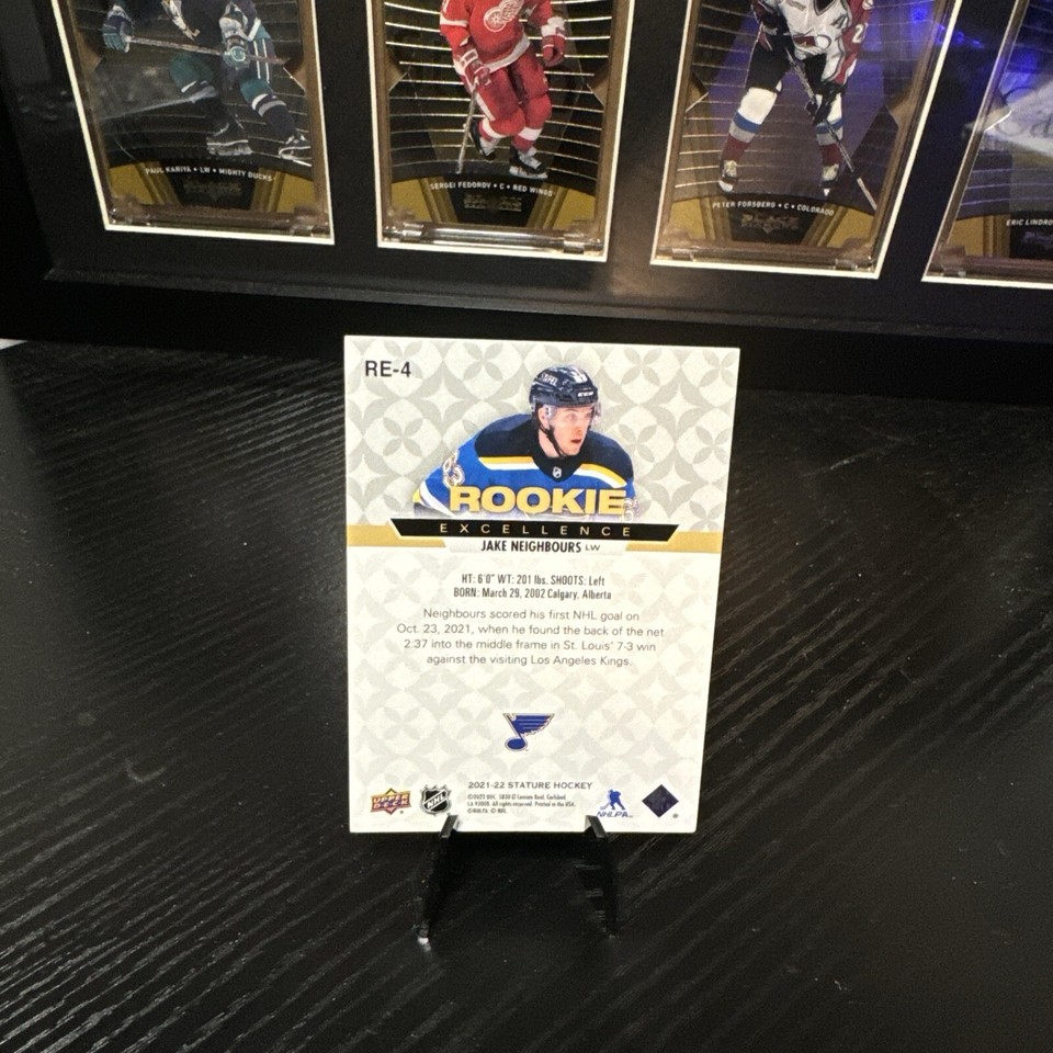 Blues Jake Neighbours Rookie Excellence 21-22 Stature #RE-4 | eBay