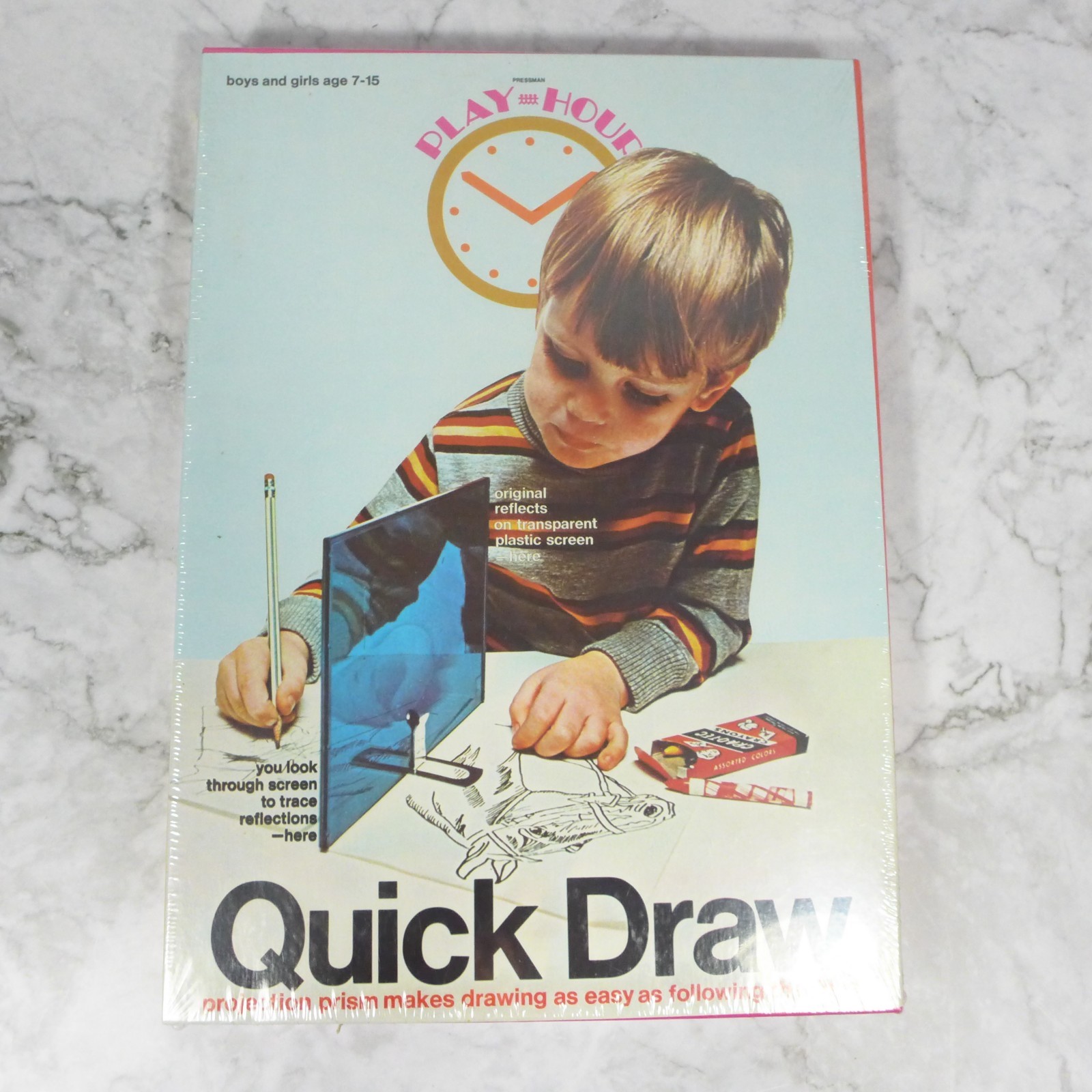 Vintage PRESSMAN Quick Draw Play House Drawing Kit Sealed New In Box ...