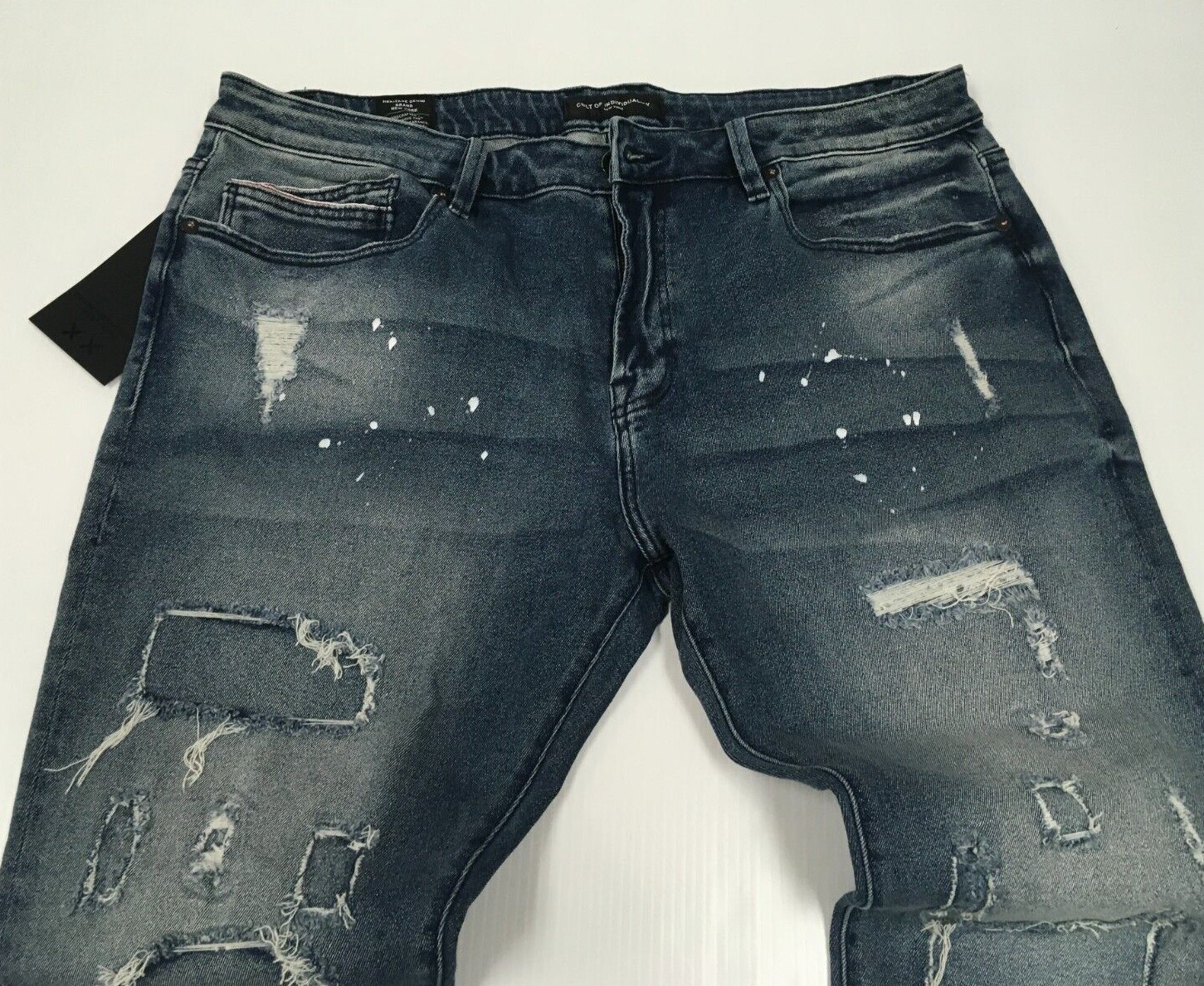 Cult of Individuality Patchwork Repaired Artist Paint Rip Shred ...