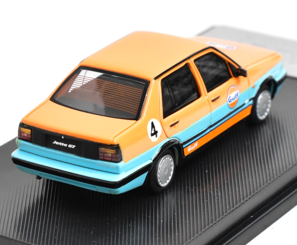 MC 1:64 Orange Gulf VW Jetta Sedan Classic Sports Model Diecast Collect ...
