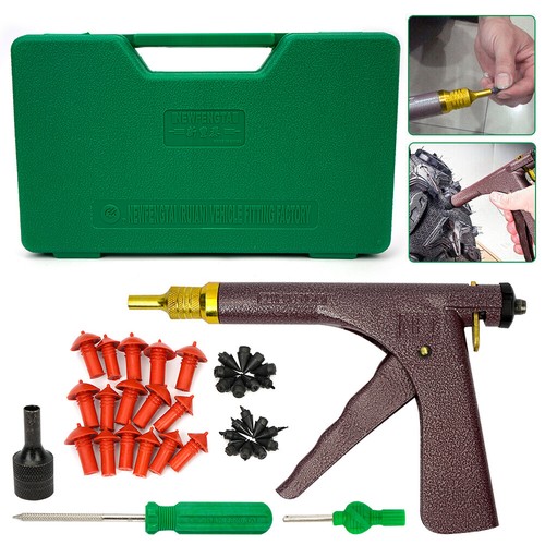 Tubeless Tire Wheel Tyre Repair Kit Mushroom Plugs Vacuum Gun Probe ...