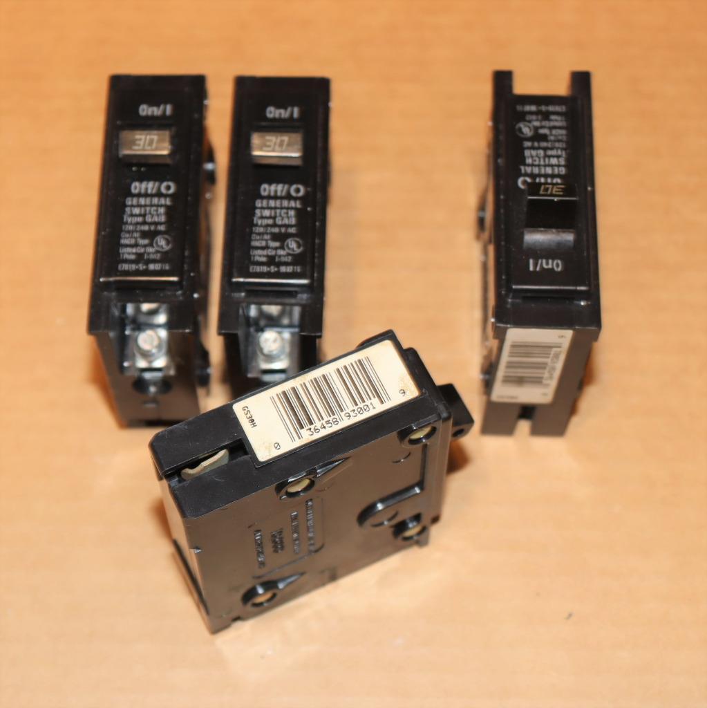 One Lot of 2 General Switch New Breaker 1 Pole 30 Amp GS30H Type GAB | eBay