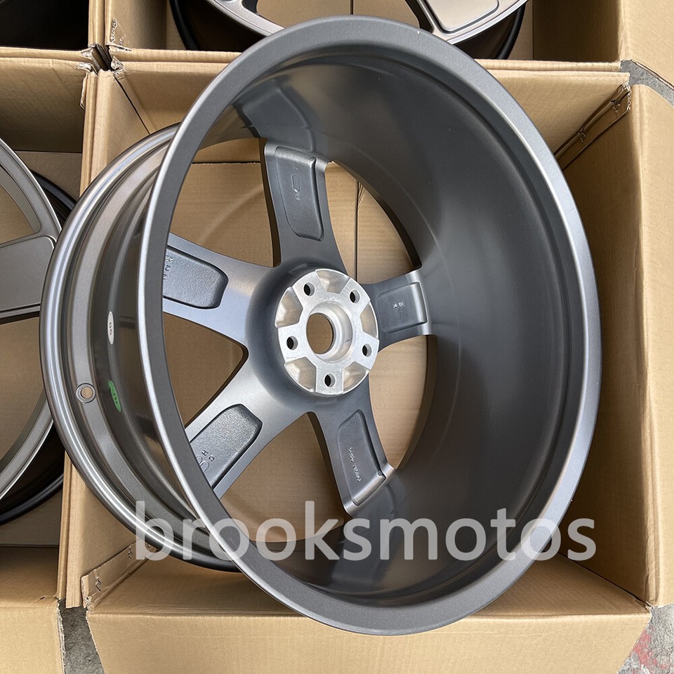 21" 5 SPOKE CLASSICAL STYLE GRAY FULL WHEELS RIMS FITS PORSCHE MACAN S ...