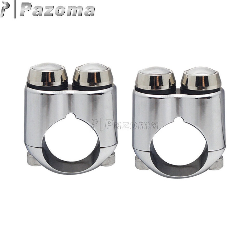 Motorcycle Dual Button Hand Momentary Switch For 1" 25mm Handlebar ...