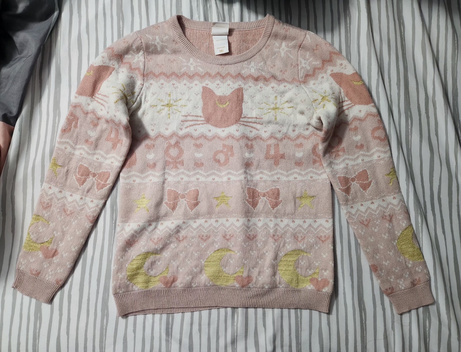 Sailor Moon BoxLunch Luna & Guardians Sweater Womens M - Gem