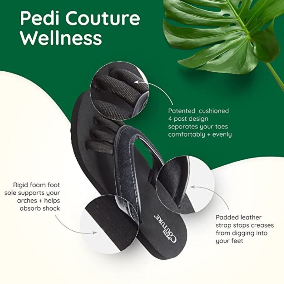 Pedi Couture Toe Separator Sandals for Women- Pedicure/Yoga sandal ...