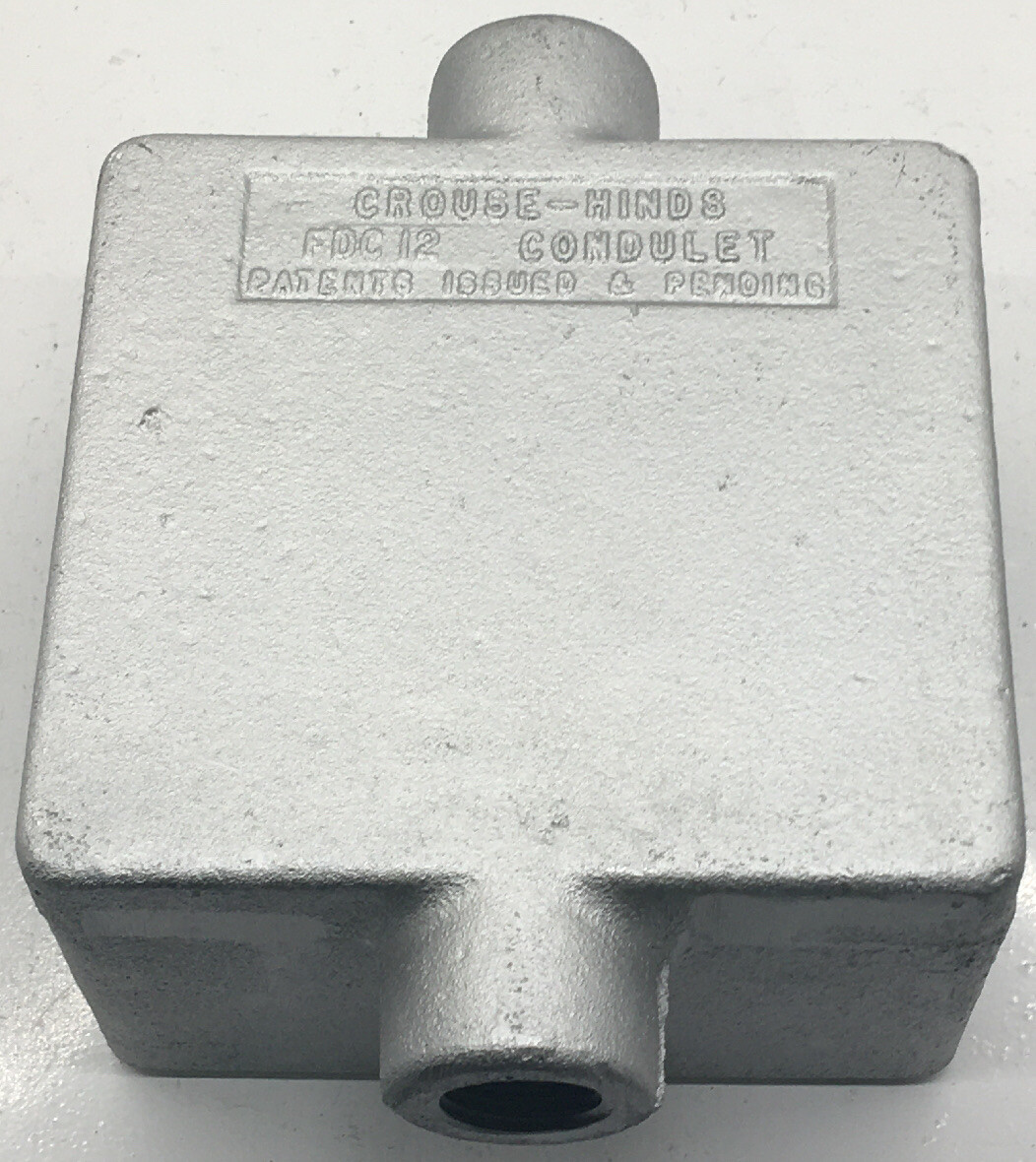 FDC12 CROUSE HINDS 1/2-INCH CAST IRON CONDULET 2-GANG CAST DEVICE BOX ...