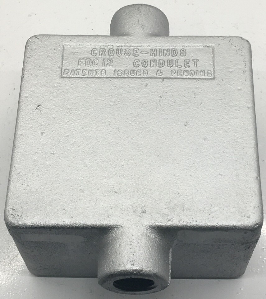 FDC12 CROUSE HINDS 1/2-INCH CAST IRON CONDULET 2-GANG CAST DEVICE BOX ...