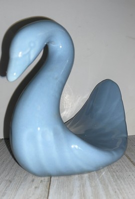 VINTAGE CERAMIC LIGHT BLUE SWAN SOAP DISH GLOSS GLAZE RETRO | eBay