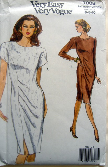 * 7808 Vogue Misses Easy Classic Dress Pattern Sz 6-10 Uncut 1990 for ...