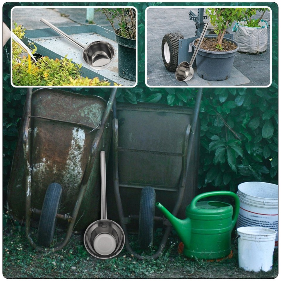 Spoon Large Ladle Stainless Steel Household Long Handle Water Scoop ...