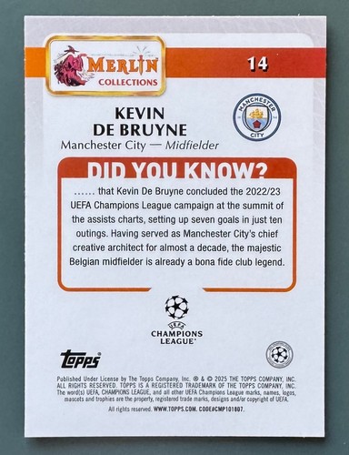 2024-25 Topps Merlin Uefa Club Competitions - Warren Zaire-Emery #33 ...