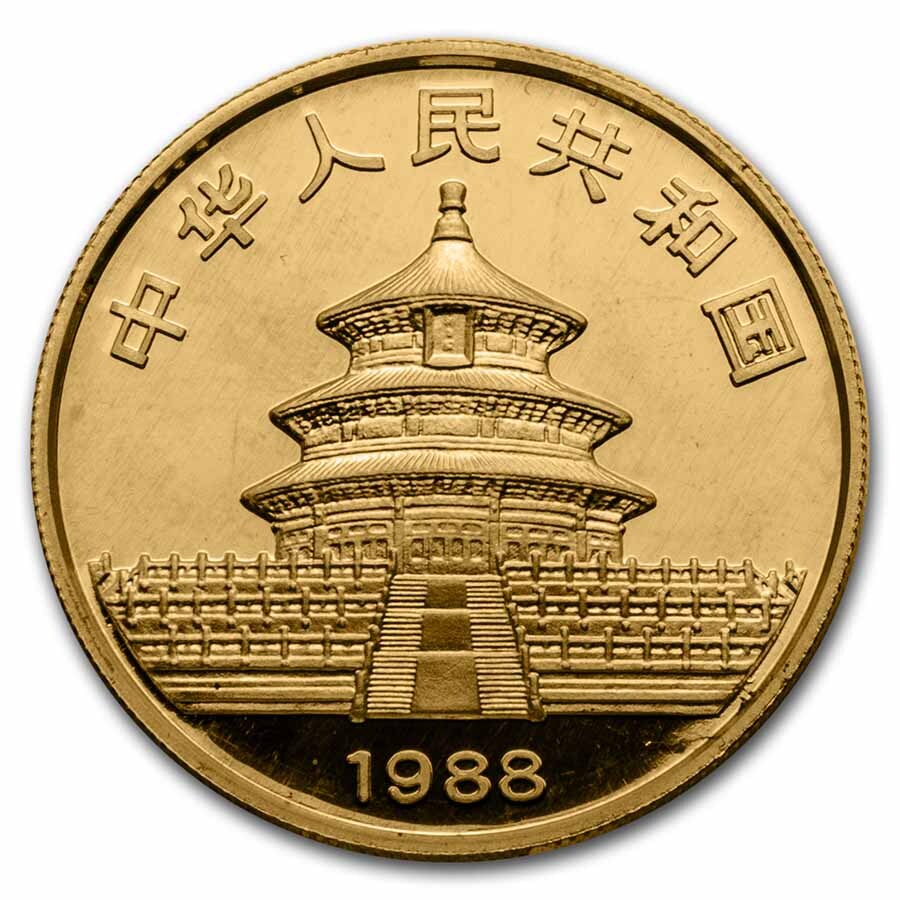 1988 China 5-Coin Gold Panda Proof Set (w/Box & COA) | eBay