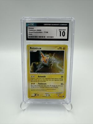 2008 Pokemon Card CGC 10 Gem Mint Rotom Great Encounters Holo 7/106 | eBay