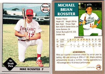 MIKE ROSSITER 1991 Front Row Baseball #14 | eBay