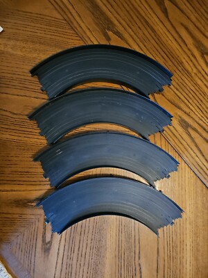 4 pc TYCO TCR Slot less Car Total Control Race TRACK 9"R 1/4 Circle ...