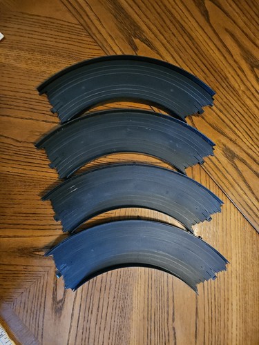 4 pc TYCO TCR Slot less Car Total Control Race TRACK 9"R 1/4 Circle ...