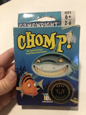 Gamewright Chomp Cards Oppenheim Gold Seal Best Toy Award ‘05 Fish Game ...