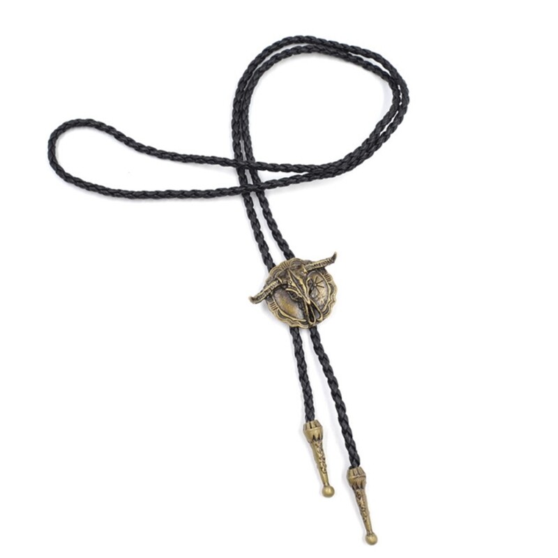 Western Bolo Tie for men Vintage Bolo Tie Cowboy Tie Longhorn Bull Bolo ...