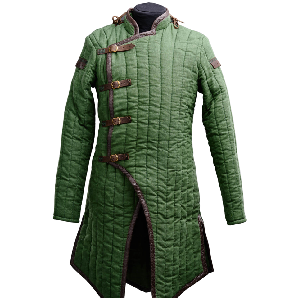 Medieval Gambeson Full Sleeves Padded Coat Viking Jacket Templar ...