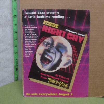 NIGHT CRY magazine 1984 advertisement Twilight Zone special w ...