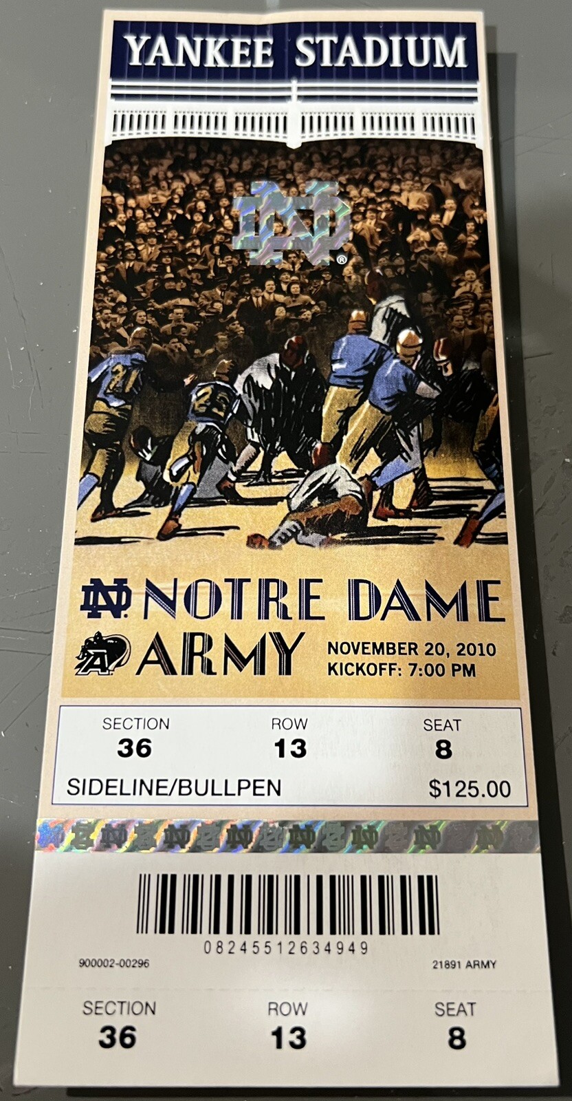 2010 Notre Dame vs Army Yankee Stadium Ticket | eBay