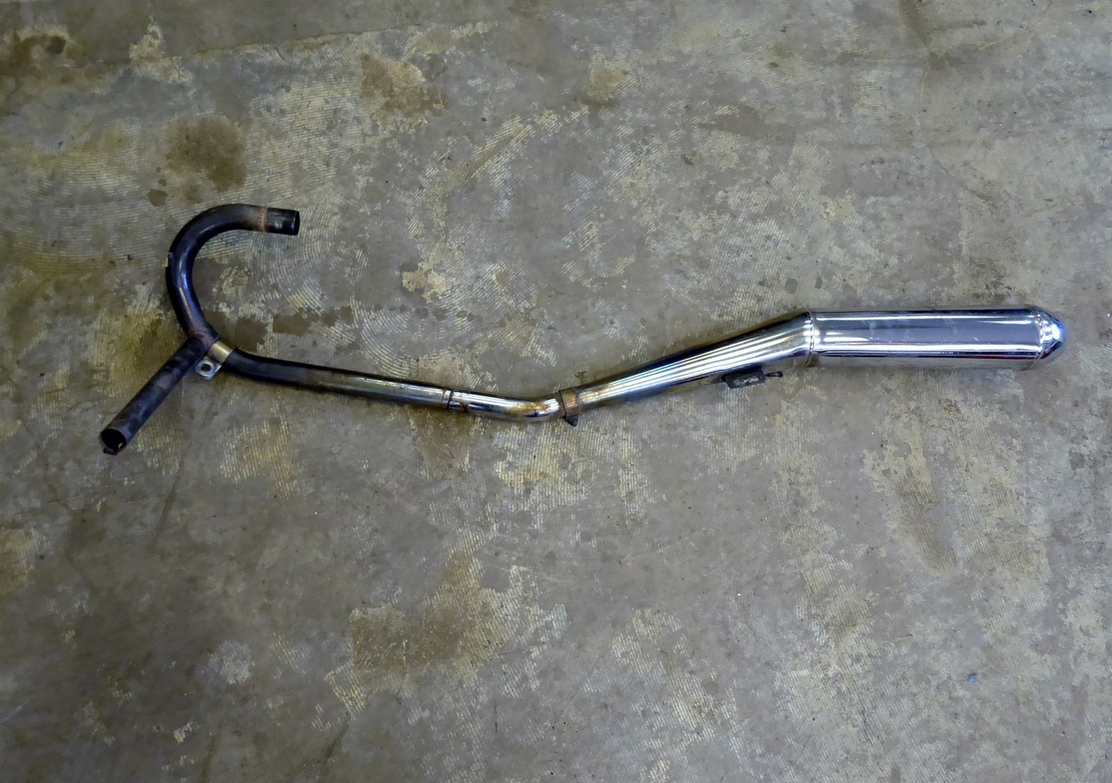 1980 BMW R65 Airhead R75 R100 S348-3. right exhaust header muffler tail ...