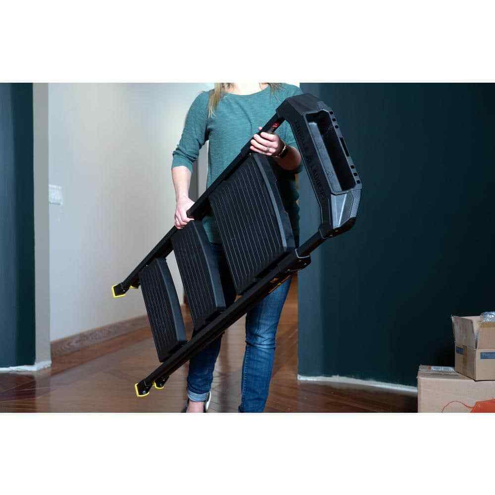 3-Step Pro-Grade Steel Step Stool, 300 Lbs. Load Capacity Type IA Duty ...