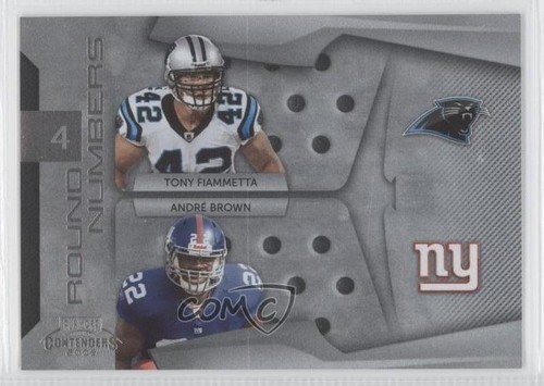 2009 Playoff Contenders Round Numbers Andre Brown Tony Fiammetta Rookie ...