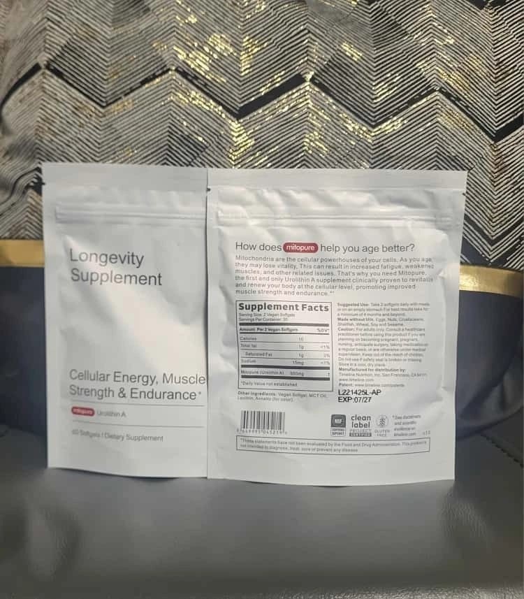 2 Pack of Time-Line Longevity Supplement Mitopure Urolithin A 60 ...
