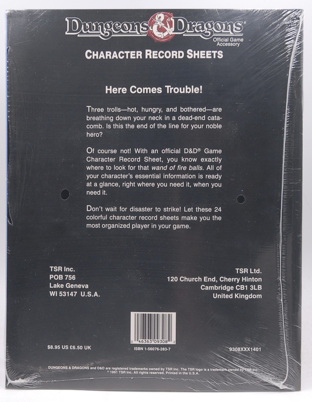 D&D DDREF1 Character Record Sheets SW Staff ORIGINAL | eBay