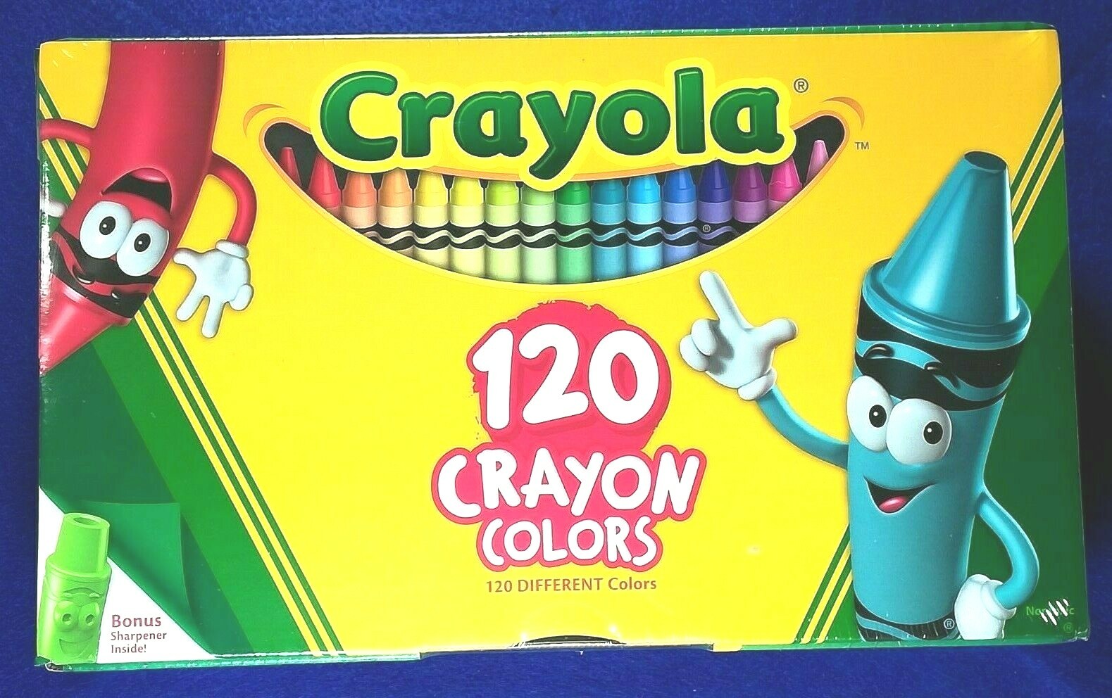 Crayola 120 Crayon Colors Assortment Box + Bonus Sharpener 120 ...