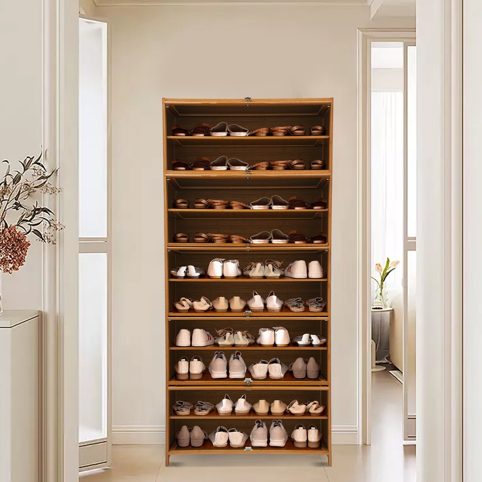 Shoe Storage Cabinet Free Standing Shoes Shelf Organizer Shoe Cabinet ...