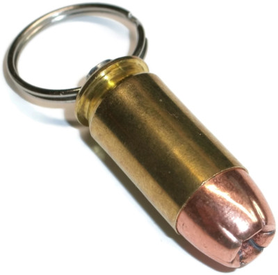 Bullet Keychain .45 ACP 45 Hollow Point Metal Jacket Brass Casing - NEW ...