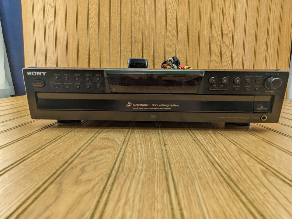 Sony CDP-CE375 5 DISC CD Changer Disk Exchange System w/ Remote Working ...