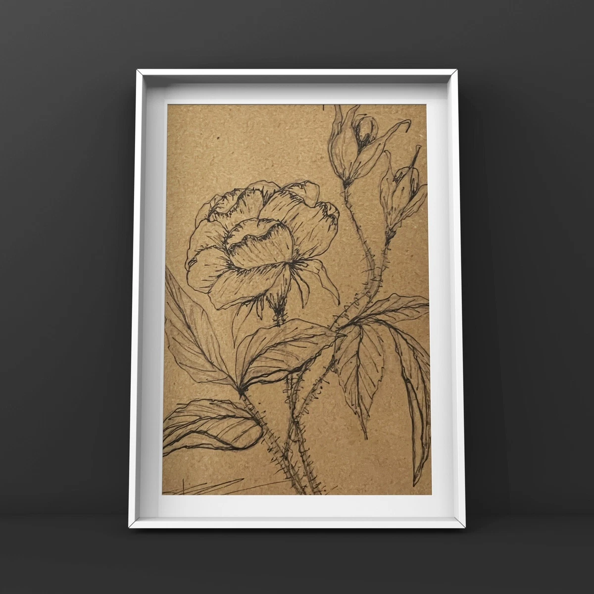 Ink Drawings Of Flowers