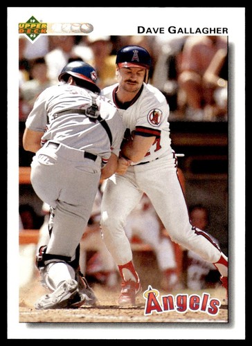 1992 Upper Deck Baseball Card Dave Gallagher California Angels #289 | eBay