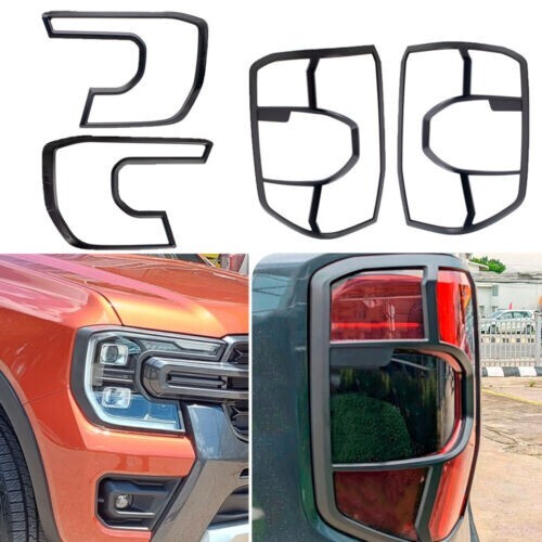 Next Gen Ford Ranger Wildtrak X SPORT Black Headlight Tail Light Trims ...