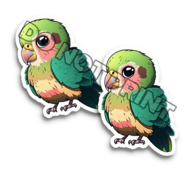 Lovebird Stickers Cute Budgie Bird Stickers Die Cut Decals M33017 Set ...