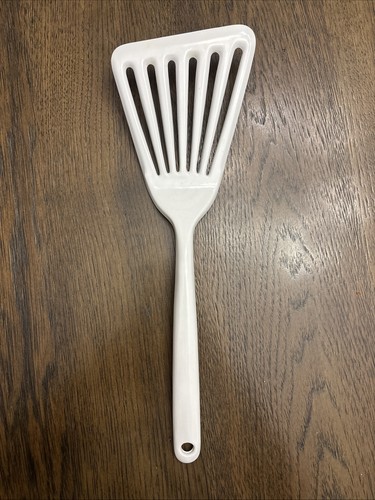 Vintage Rowoco Melamine Angled Slotted Spatula Flipper Turner 13” White ...