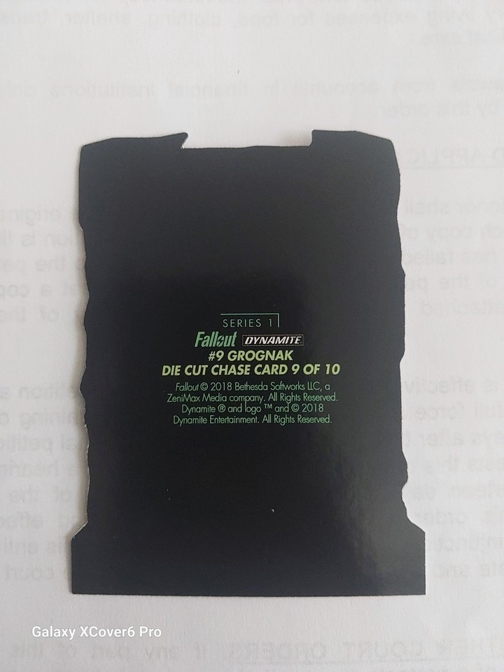 FALLOUT SERIES 1 - GROGNAK DIE CUT CHASE CARD #9 - RARE 1:144 [acls | eBay