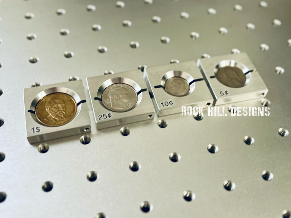 Fiber Laser Dollar, Quarter, Dime & Nickel Coin Fixture Set for ...