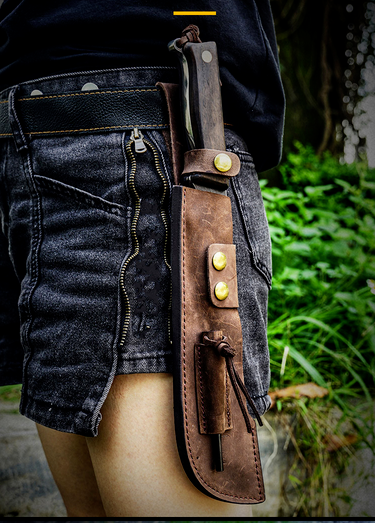 waist belt bag knife blade sheath scabbard machete holder cow leather ...