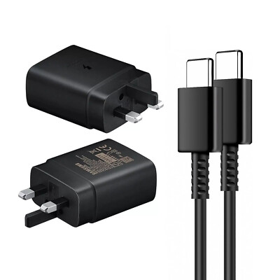 Genuine Samsung Charger 45W Super Fast UK Main Plug And USB-C Cable In ...