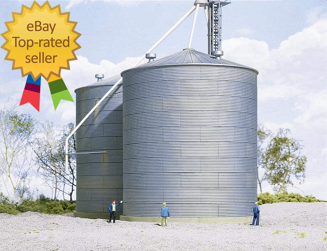 HO Scale Big Grain Storage Bin Structure Kit easy to use and handle | eBay