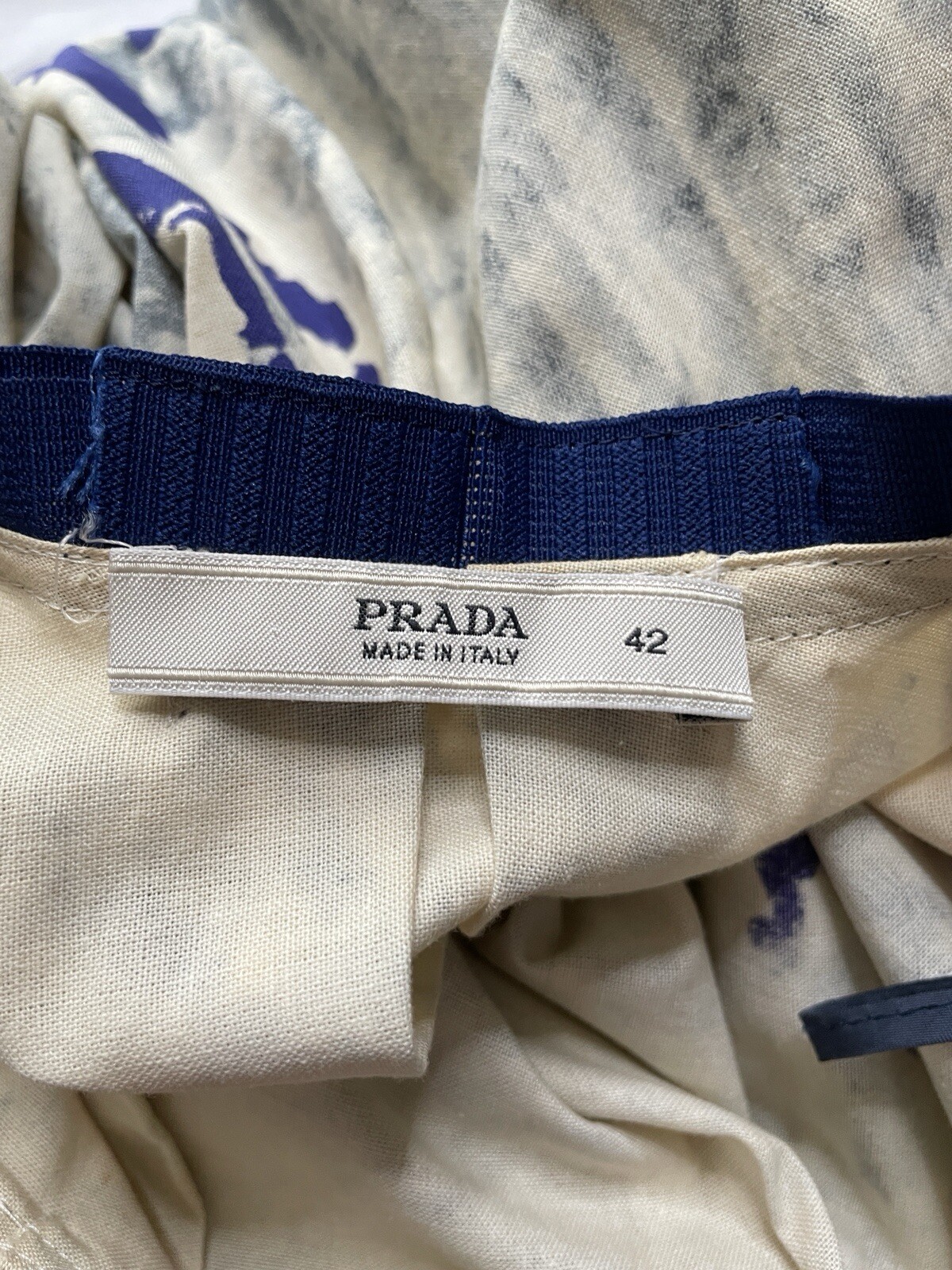 Prada Vintage Spring 2004 Postcard Cathedral Print Cotton Circle Midi ...