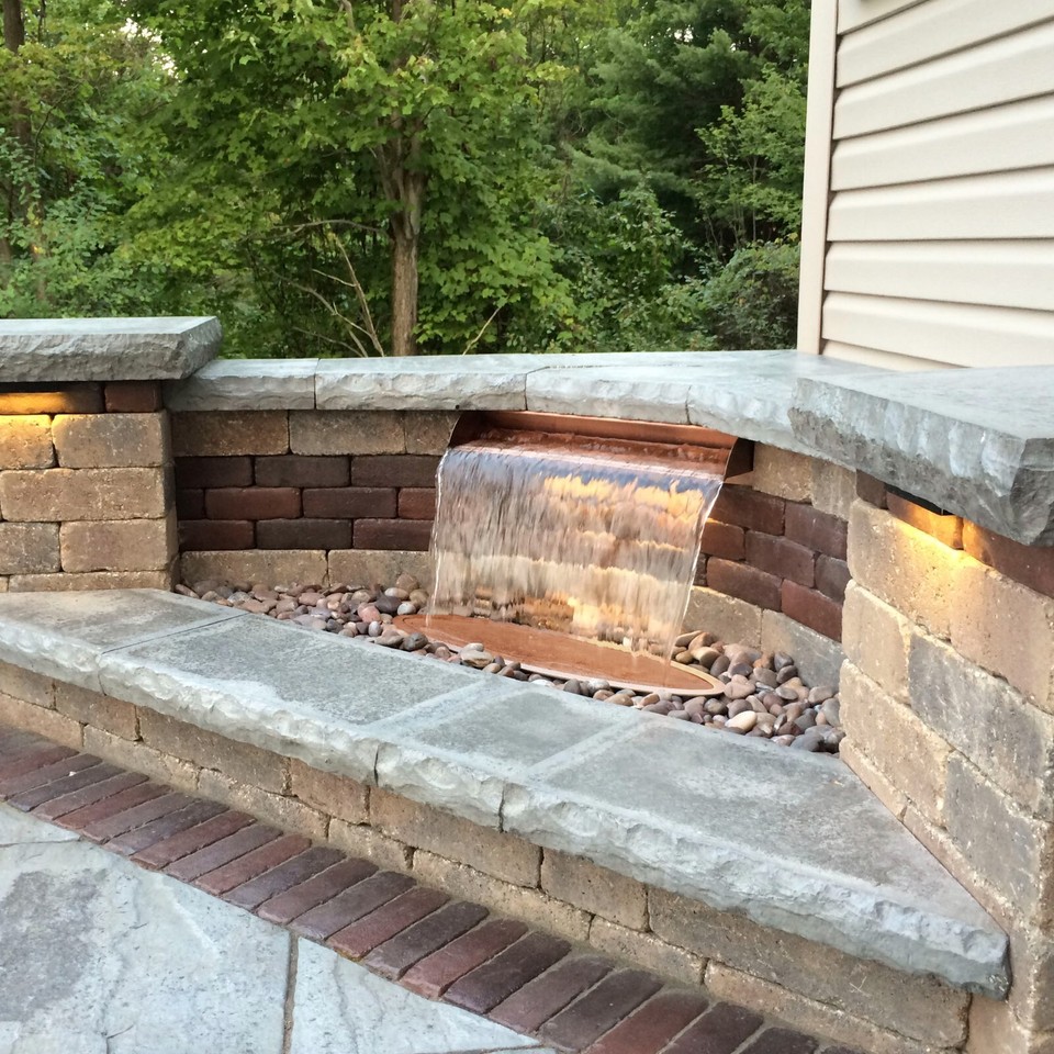 24" Copper Finish Scupper Waterfall Spillway 2400 GPH - Fresh Water ...